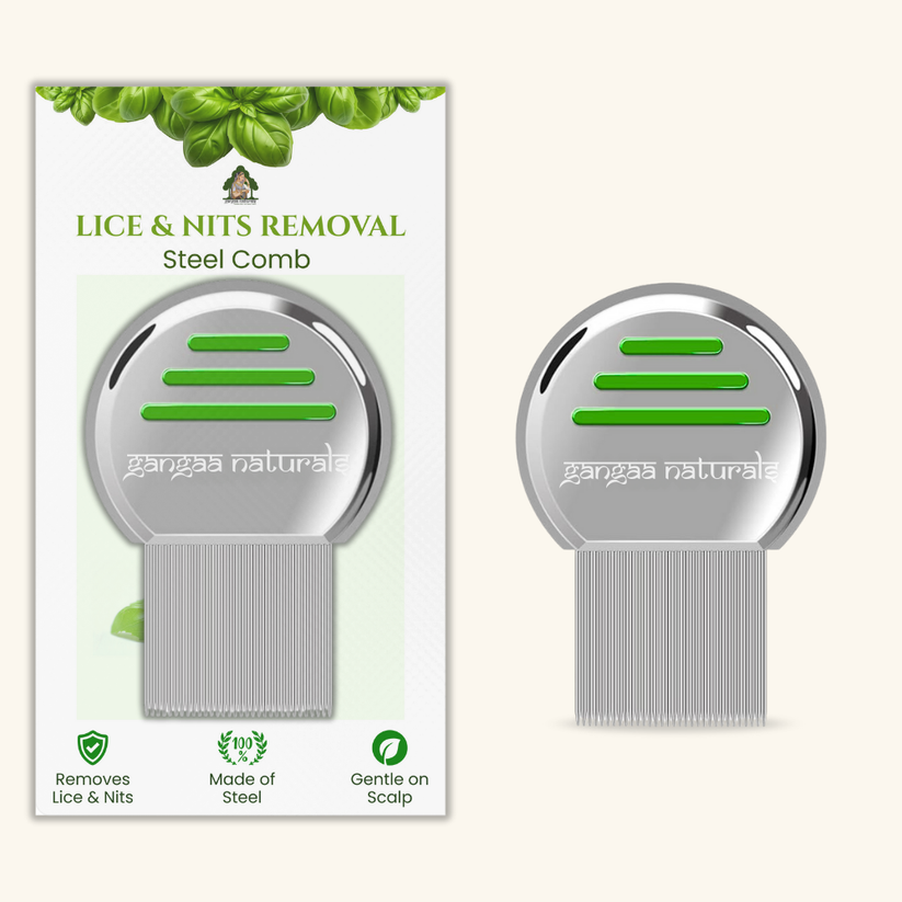 Gangaa Naturals Steel Lice & Nits Removal Comb